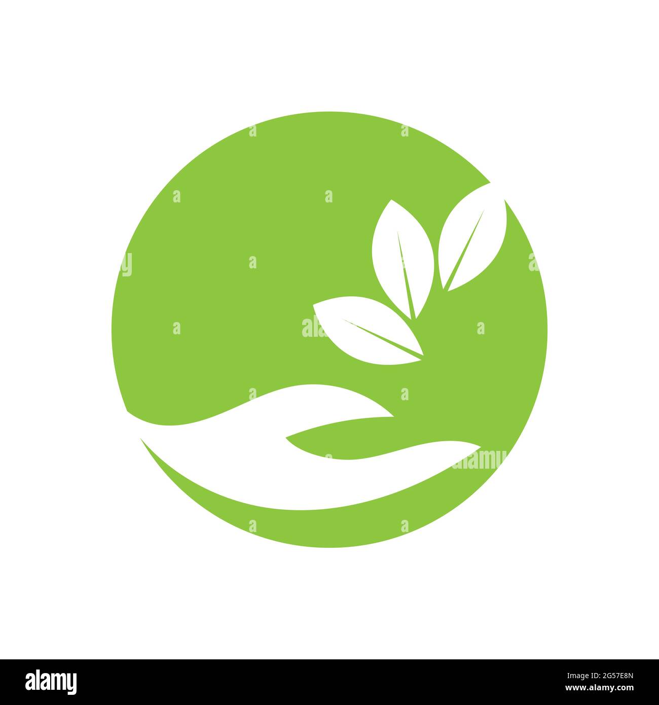 hand and leaf logo vector illustration design template Stock Vector ...