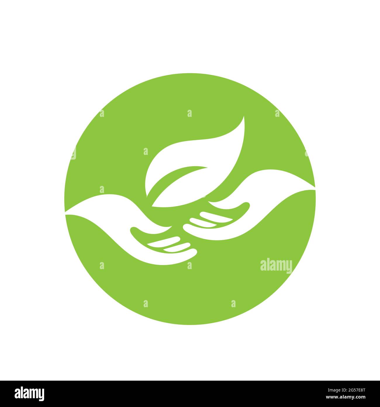 hand and leaf logo vector illustration design template Stock Vector ...