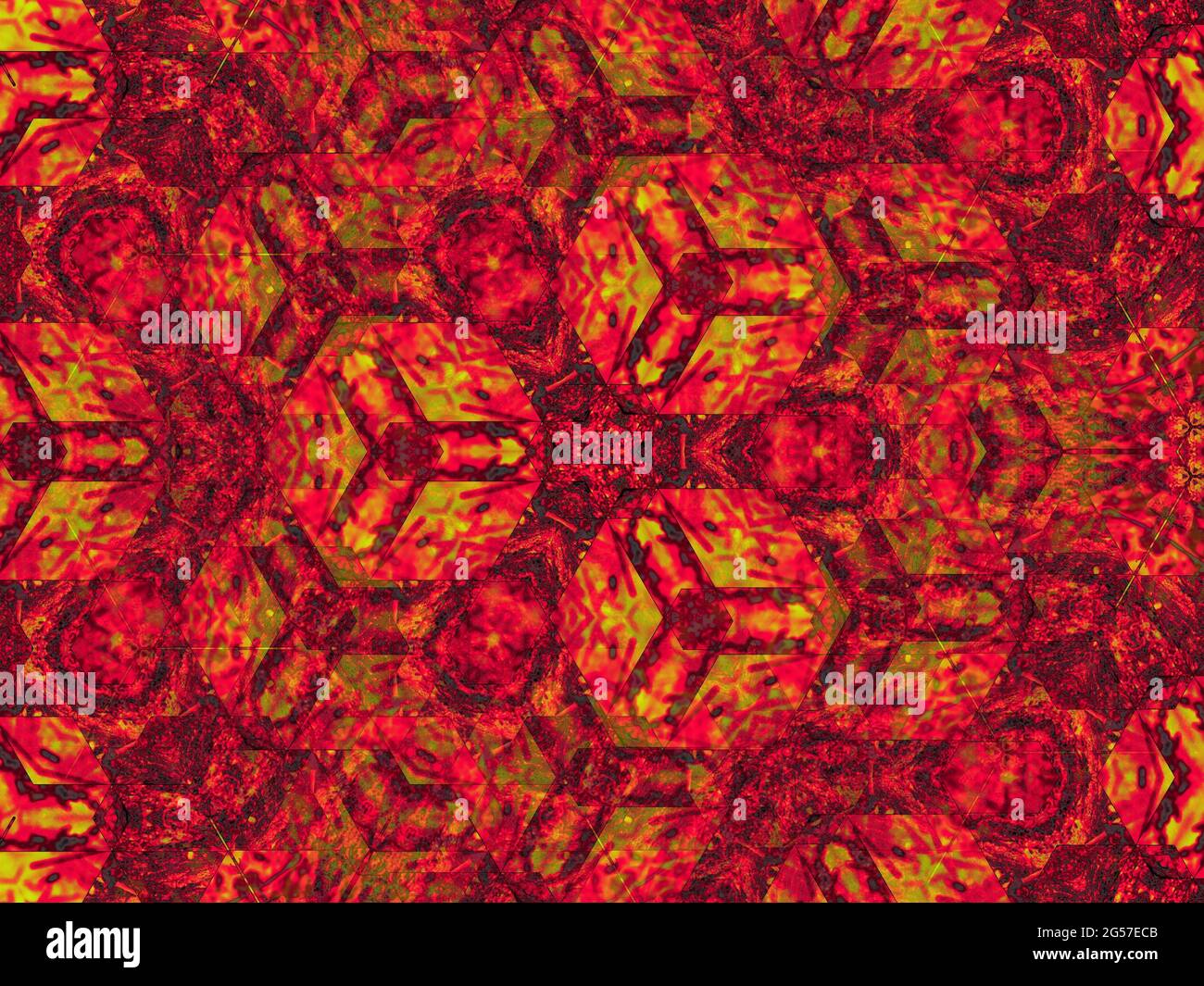 Illustration of a textured abstract background with bright red and ...