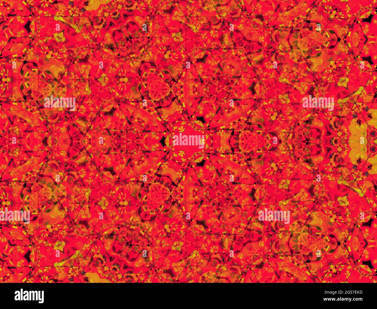 Illustration of a textured abstract background with bright red patterns ...