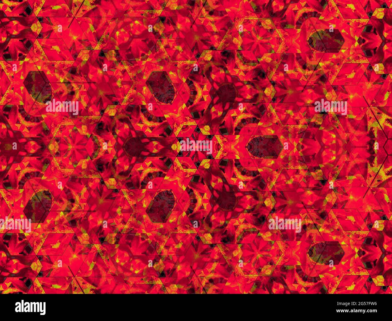 Illustration of a textured abstract background with bright red and ...