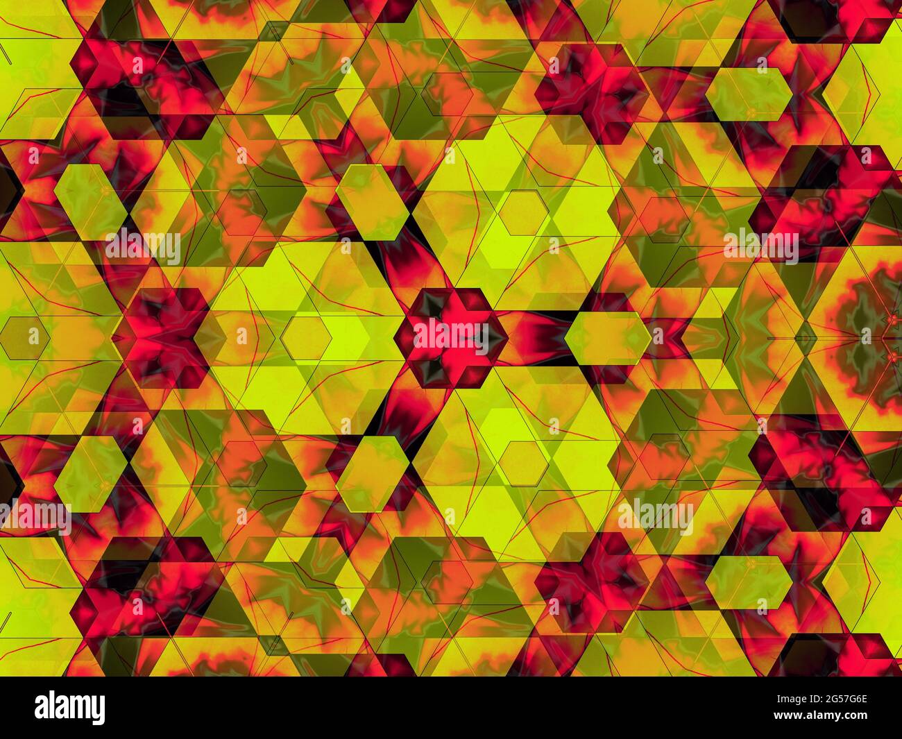 Illustration of an abstract background with bright red and yellow ...