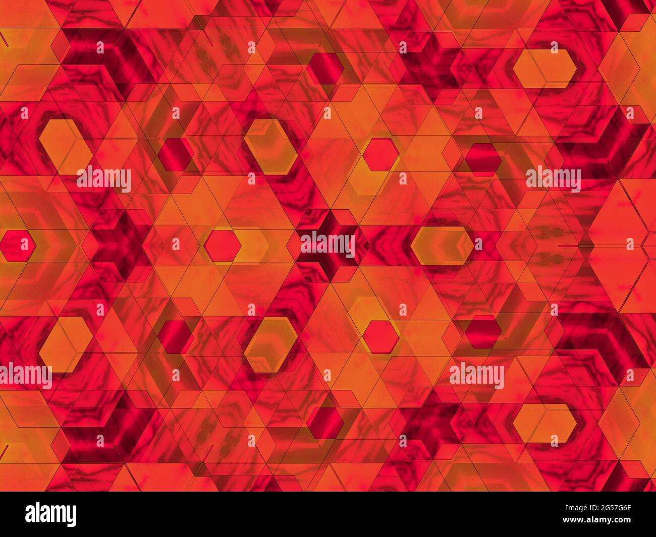 Illustration of an abstract background with bright red and yellow ...