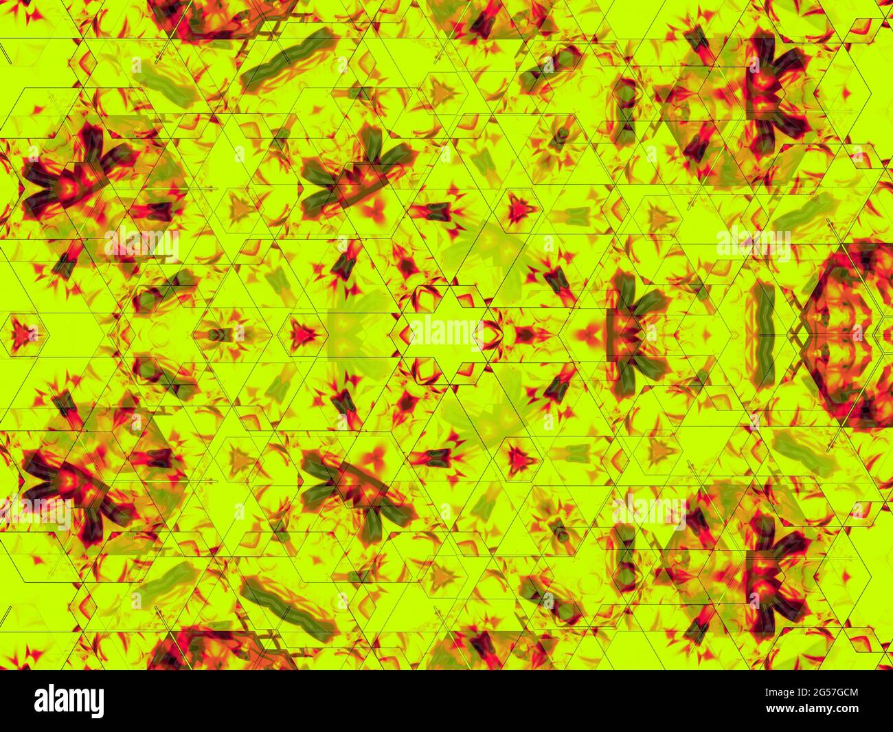 Illustration of an abstract background with bright red and yellow ...