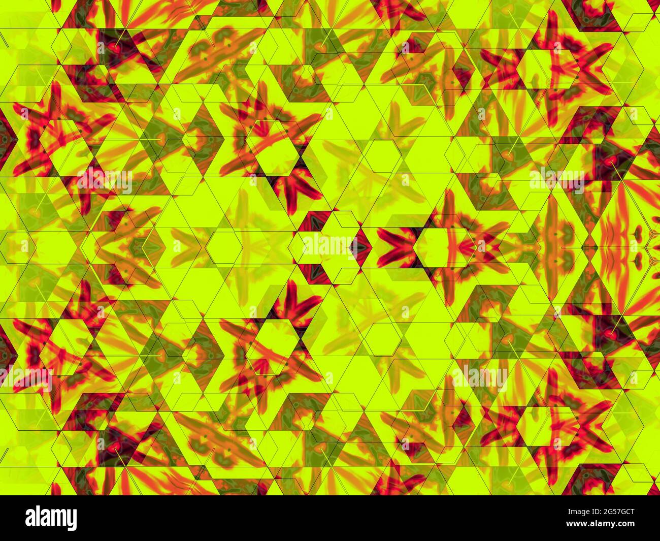 Illustration of an abstract background with bright red and yellow ...