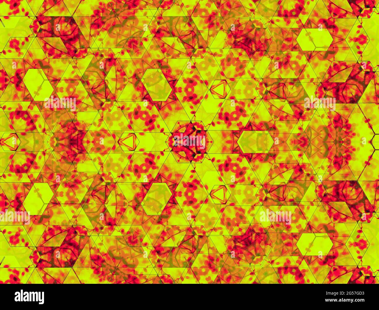 Illustration of an abstract background with bright red and yellow ...