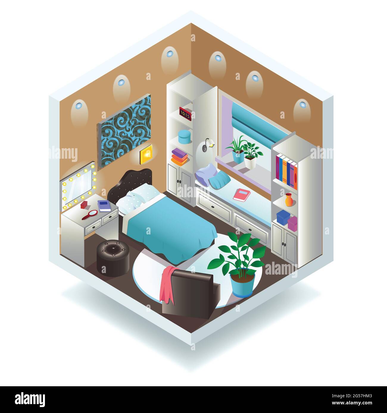 3d isometric floor plan hi-res stock photography and images - Alamy
