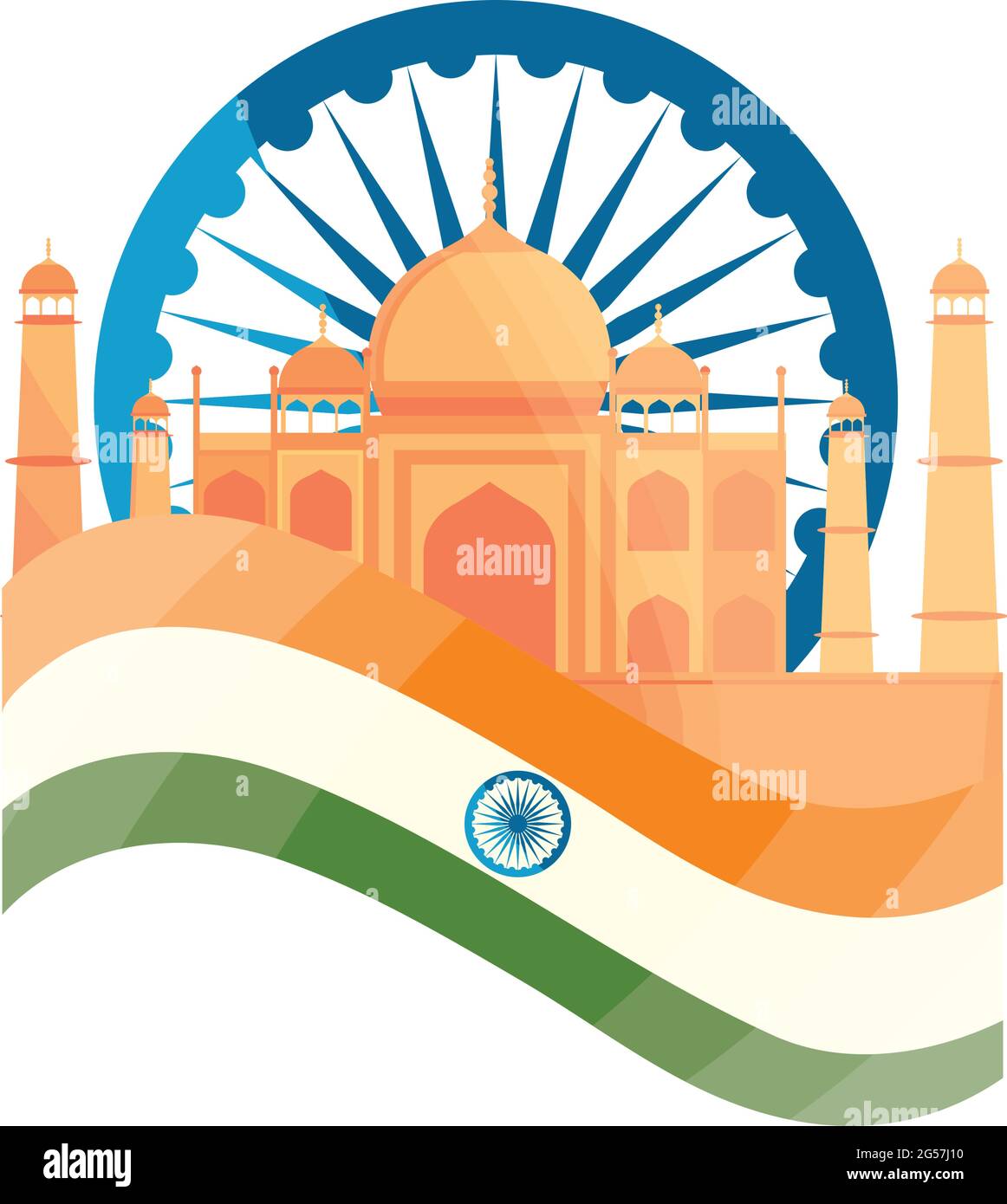 india flag and temple Stock Vector Image & Art - Alamy