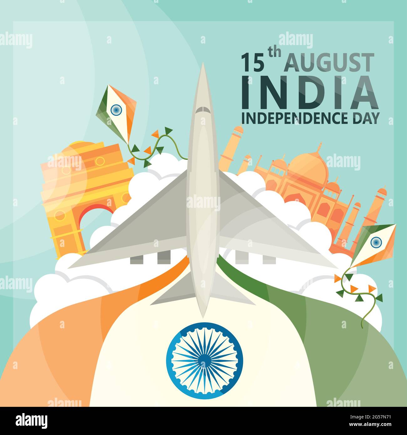 15th august india independence Stock Vector Image & Art - Alamy