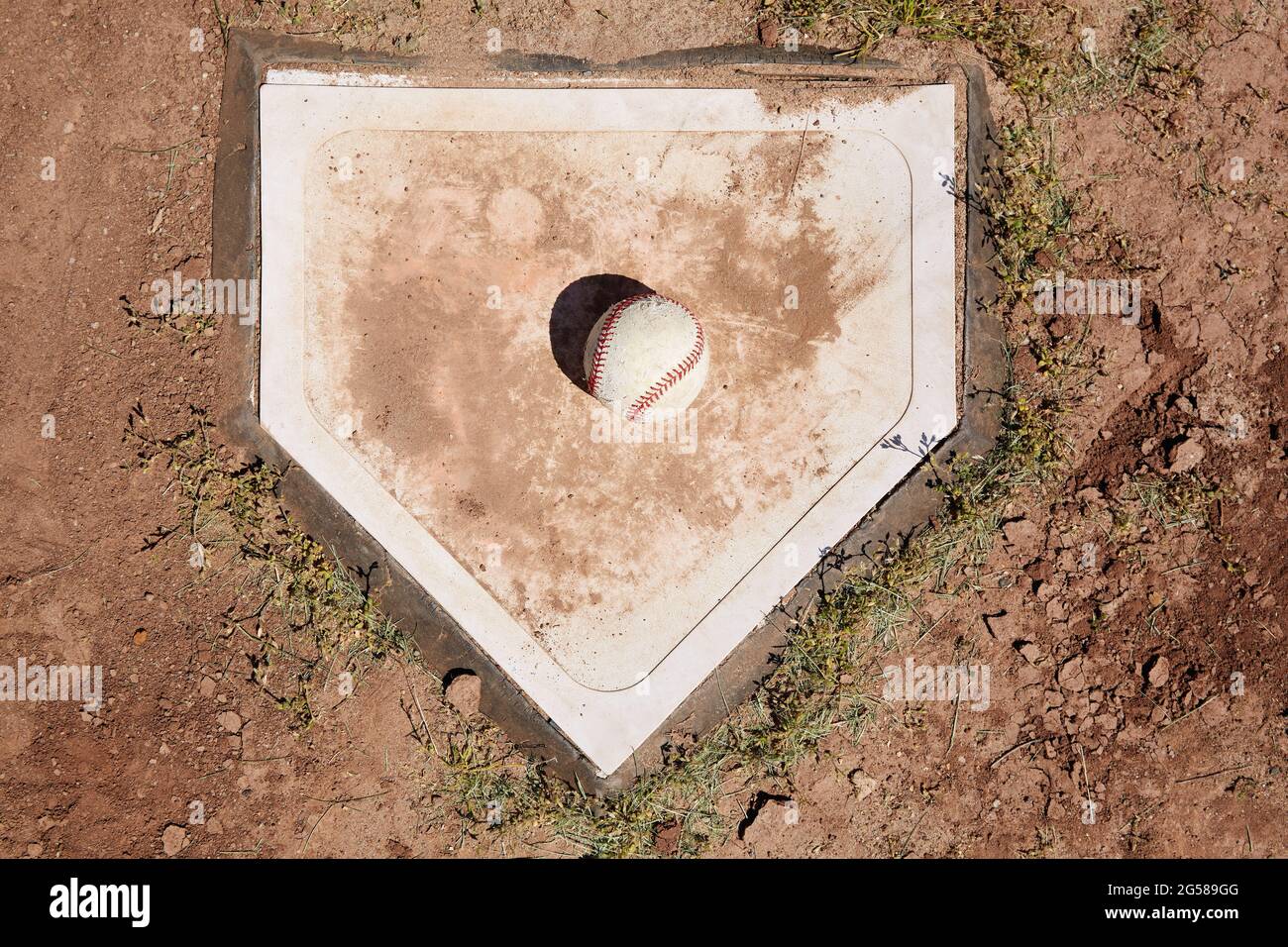 Baseball home plate Stock Photo - Alamy