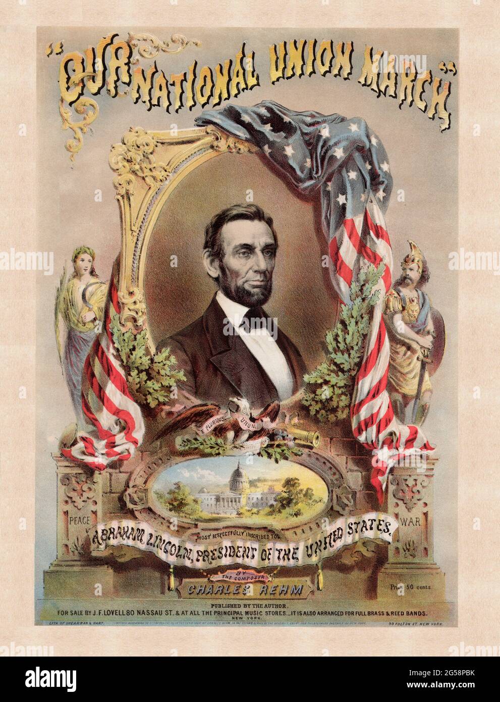 Our National Union March, sheet msuic Stock Photo - Alamy