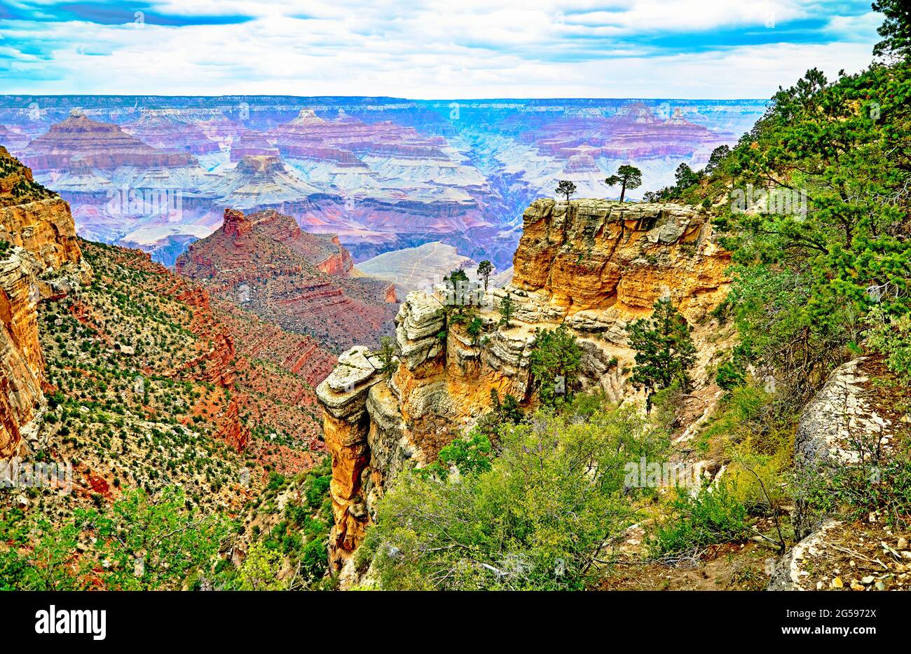 Grand Canyon National Park, Arizona, South Rim view of the rock ...