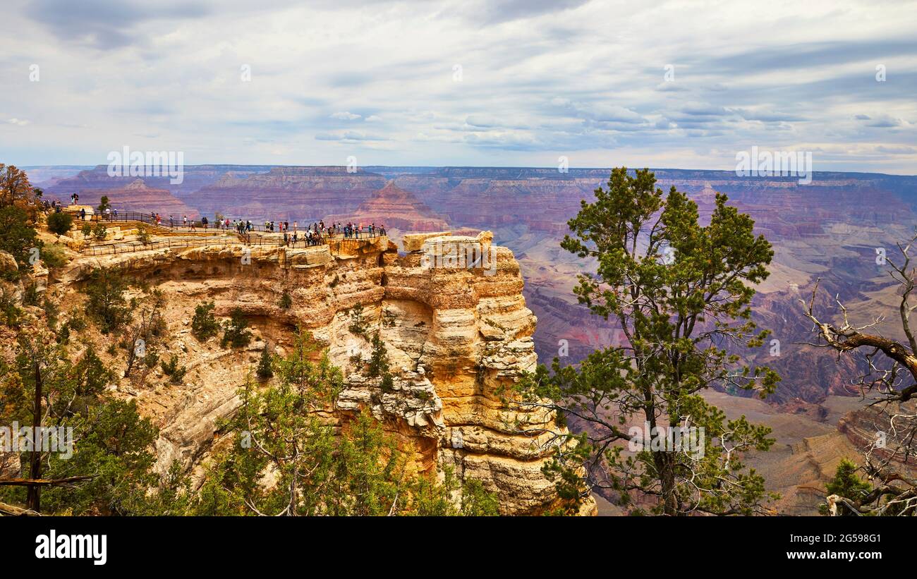 Grand Canyon, Arizona, USA, - June 23, 2021: Tourist at Mather Point ...