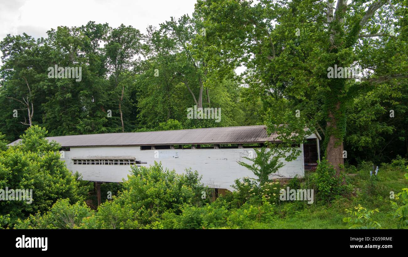 Huffman Mill Covered Bridge is a historic covered bridge spanning the ...