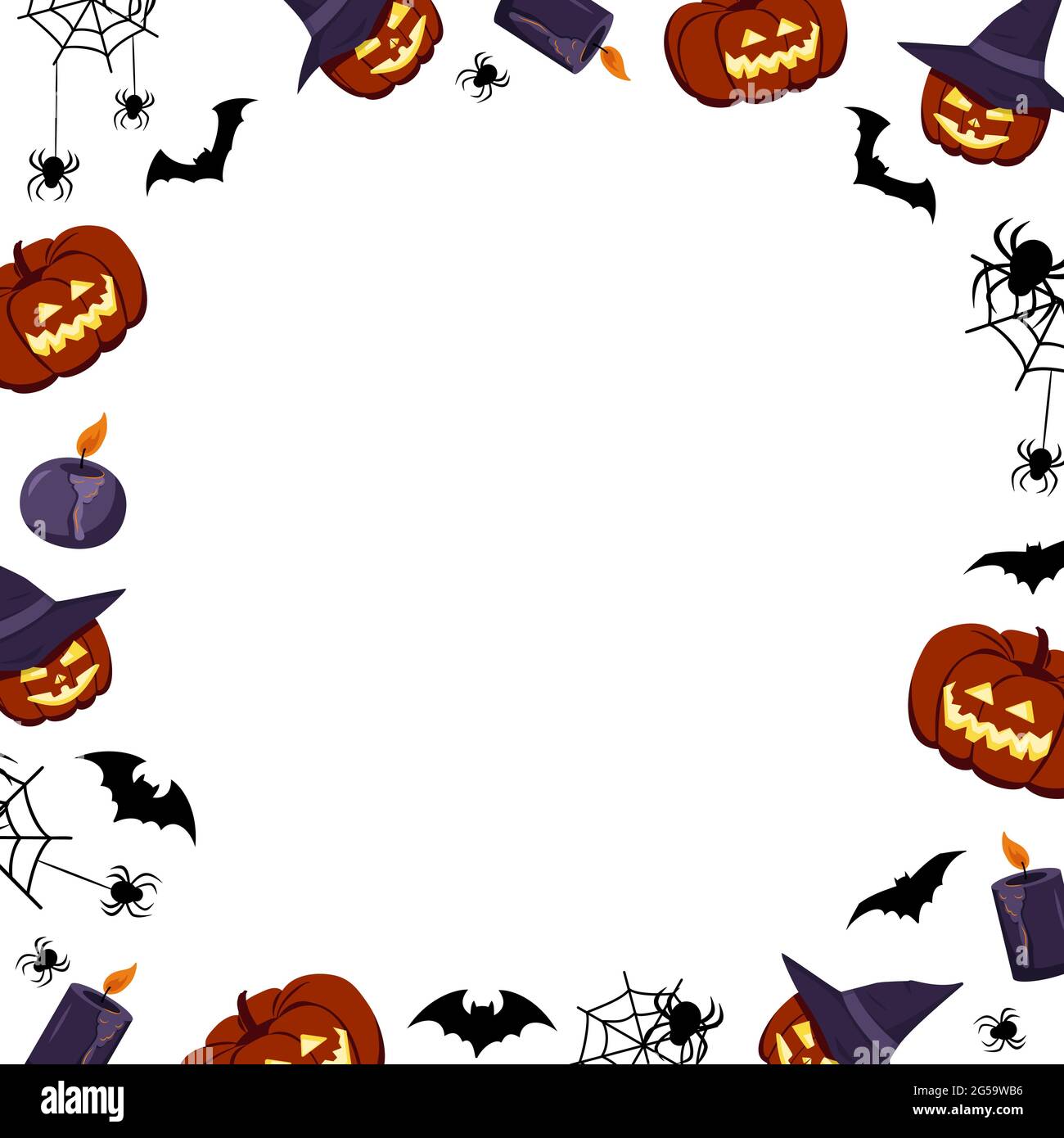 Orange pumpkins ghost spiders Stock Vector Images - Alamy