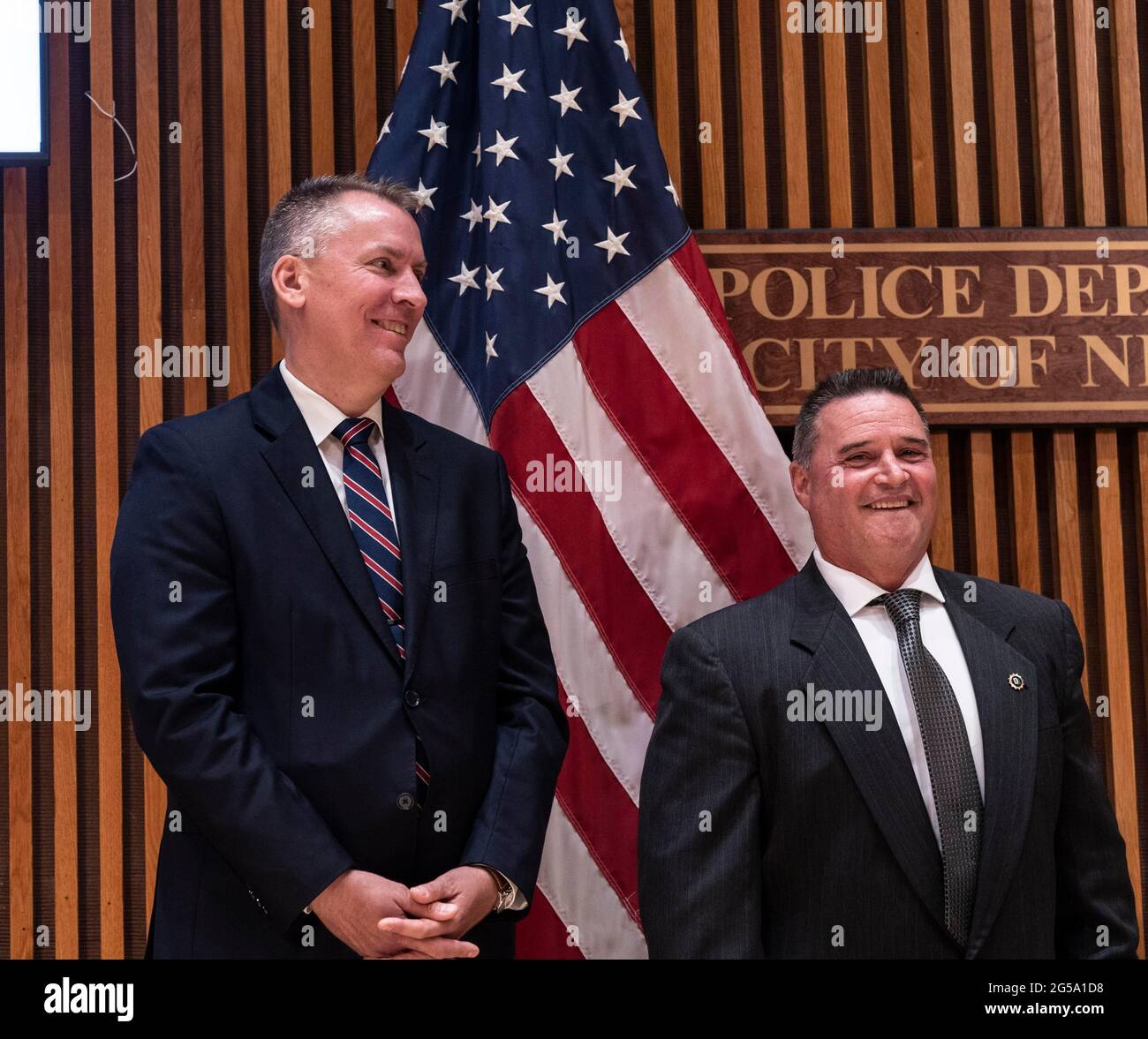 New York, NY - June 25, 2021: Police Commissioner Dermot Shea and Chief ...