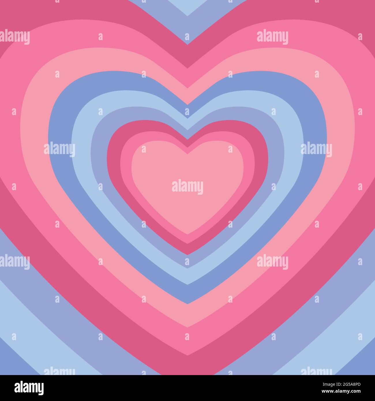 vector blue pink heart in the form of a pattern Stock Vector Image ...