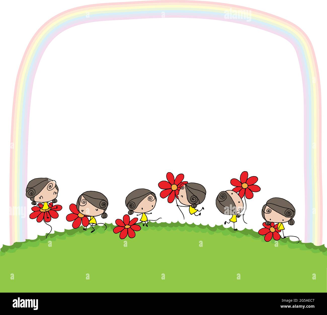 kids border background frame card Stock Photo - Alamy