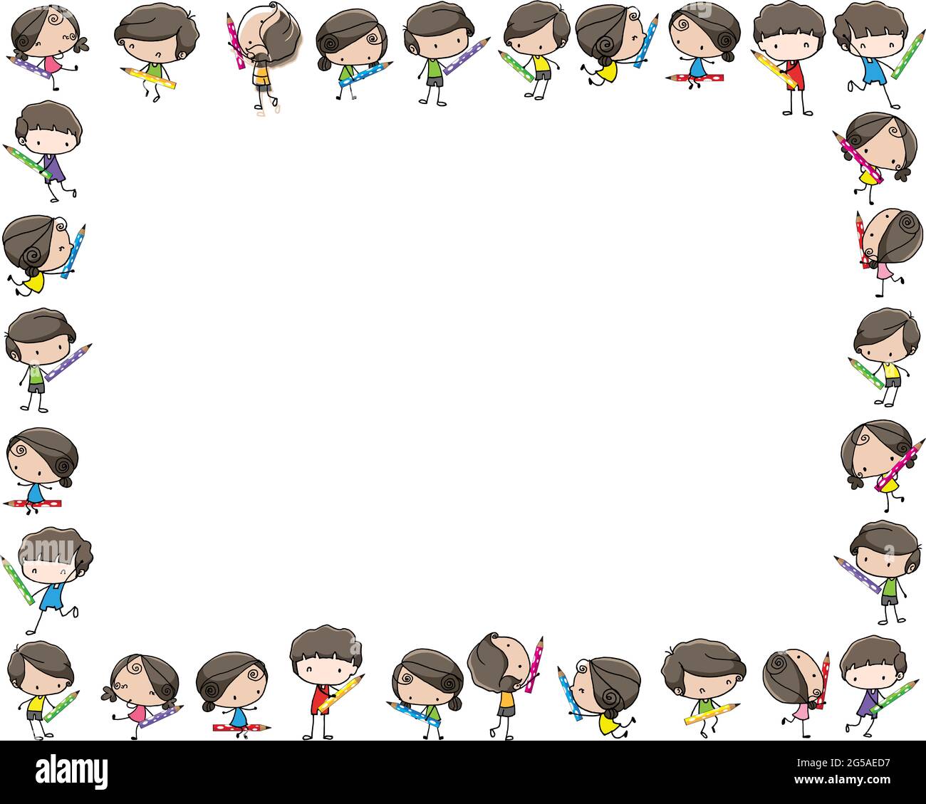 kids border background frame card Stock Photo - Alamy