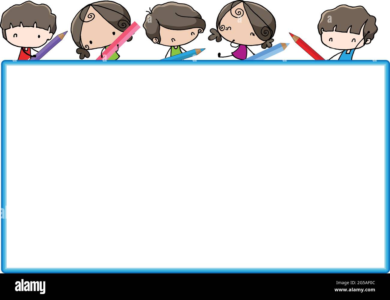 kids border background frame card Stock Photo - Alamy