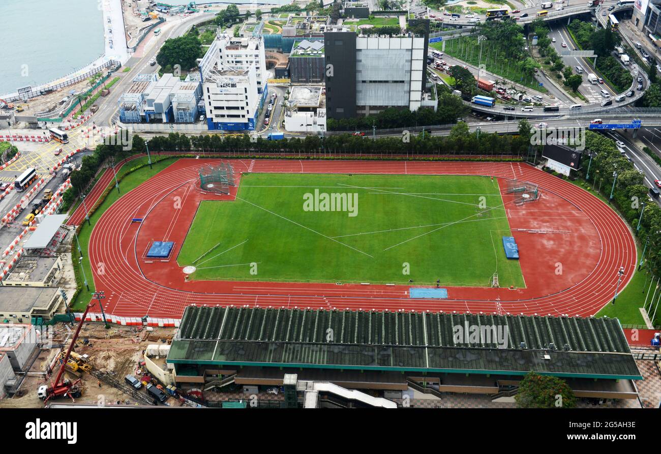 Aerial view of the Wan Chai Sports Ground , Hong Kong Stock Photo - Alamy