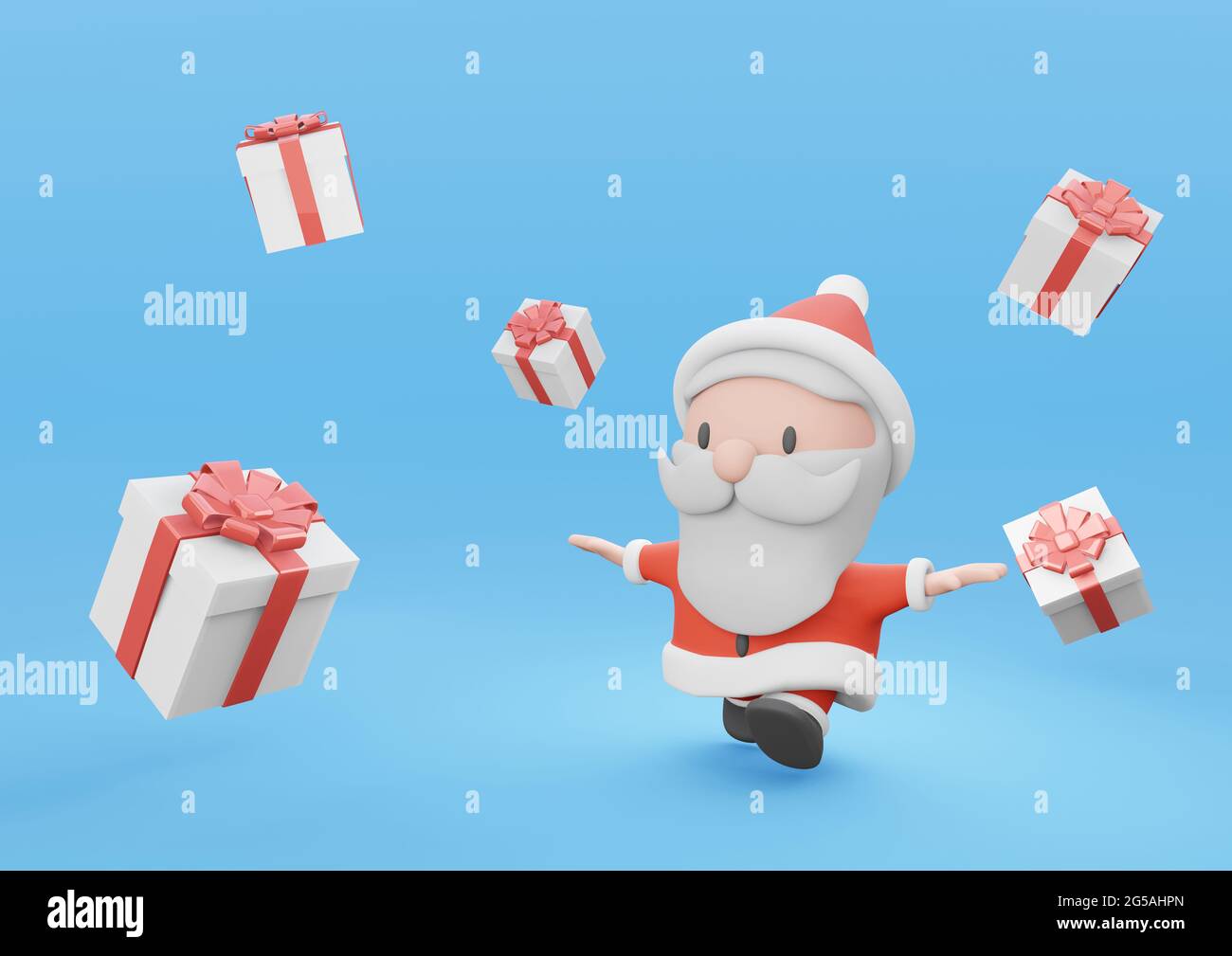 Cartoon running santa hi-res stock photography and images - Alamy