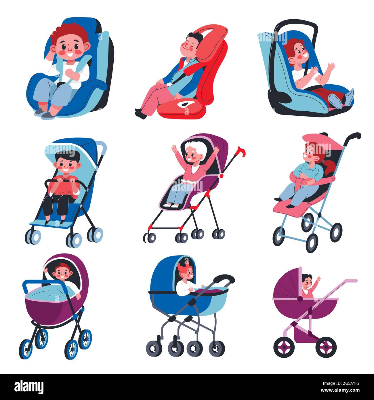 Children car seats safety Stock Vector Images - Alamy