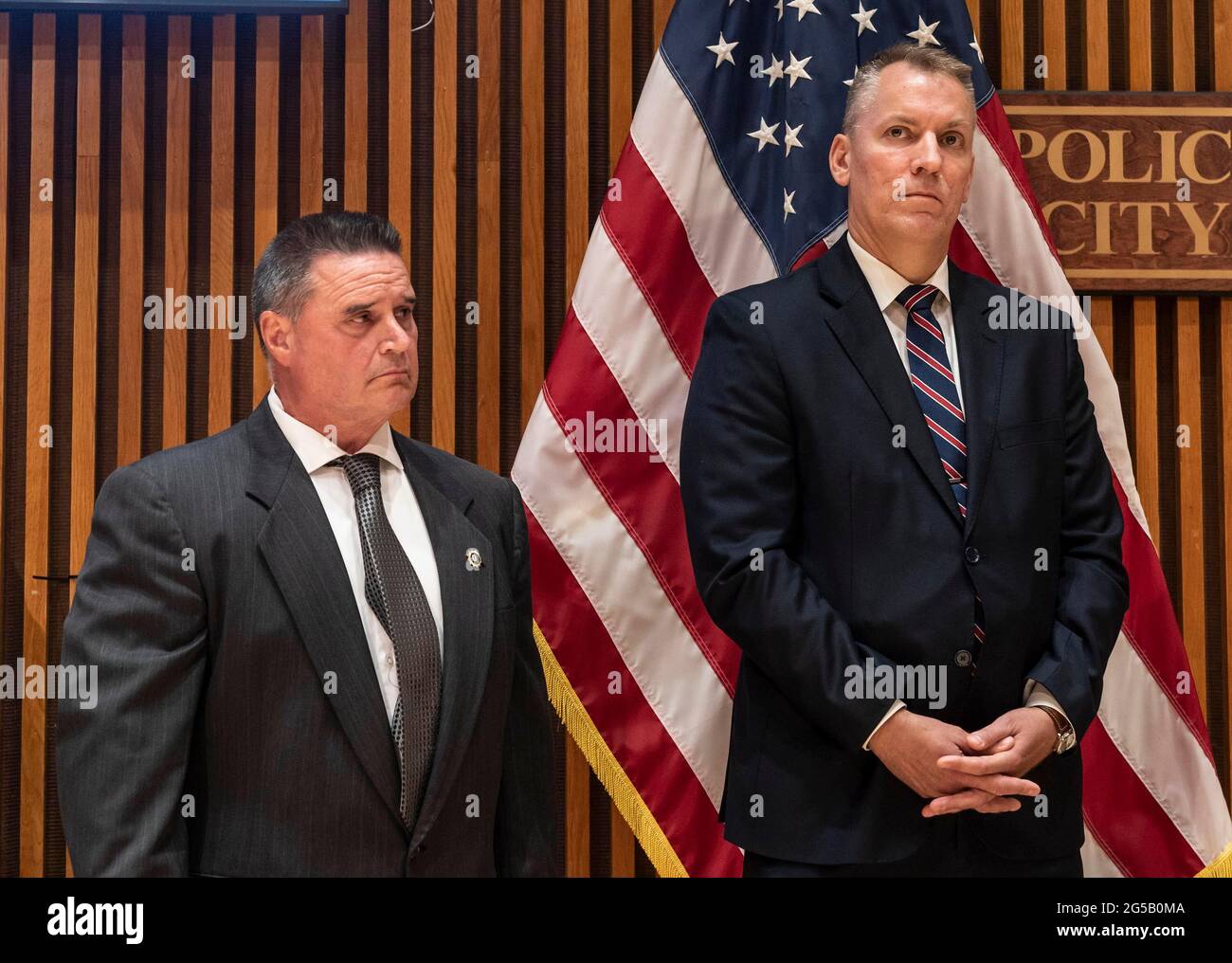 New York, USA. 25th June, 2021. Chief of Detectives James Essig and ...