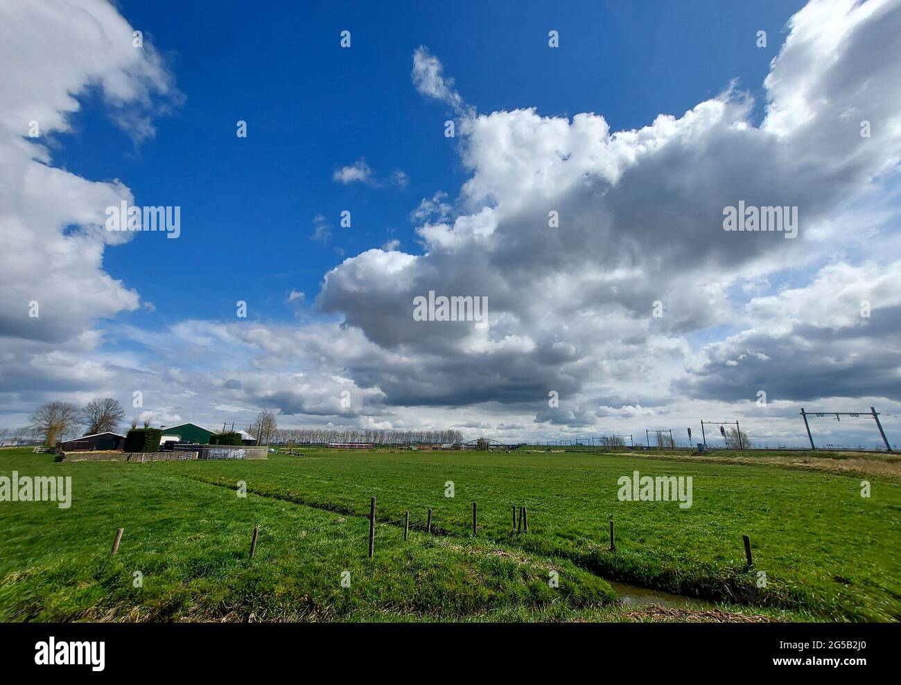 The lowest polder in the Netherlands Zuidplaspolder between Gouda and ...