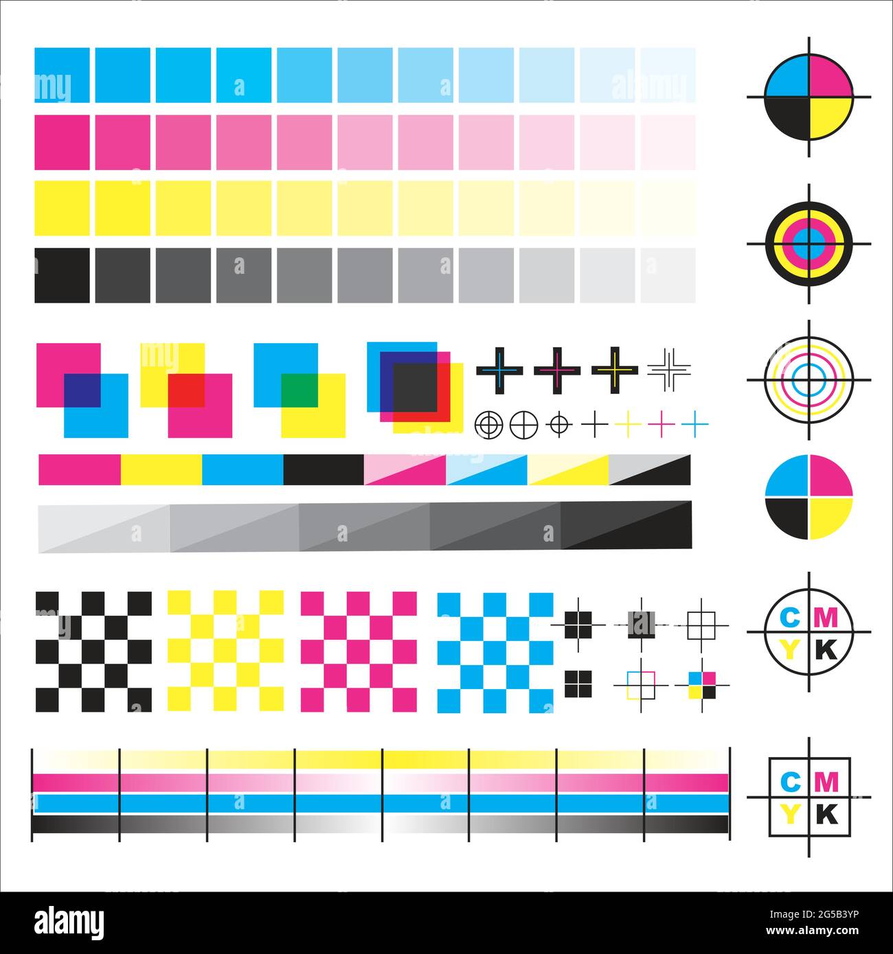 Color wheel and palette cmyk table sample gradient Stock Vector Image ...