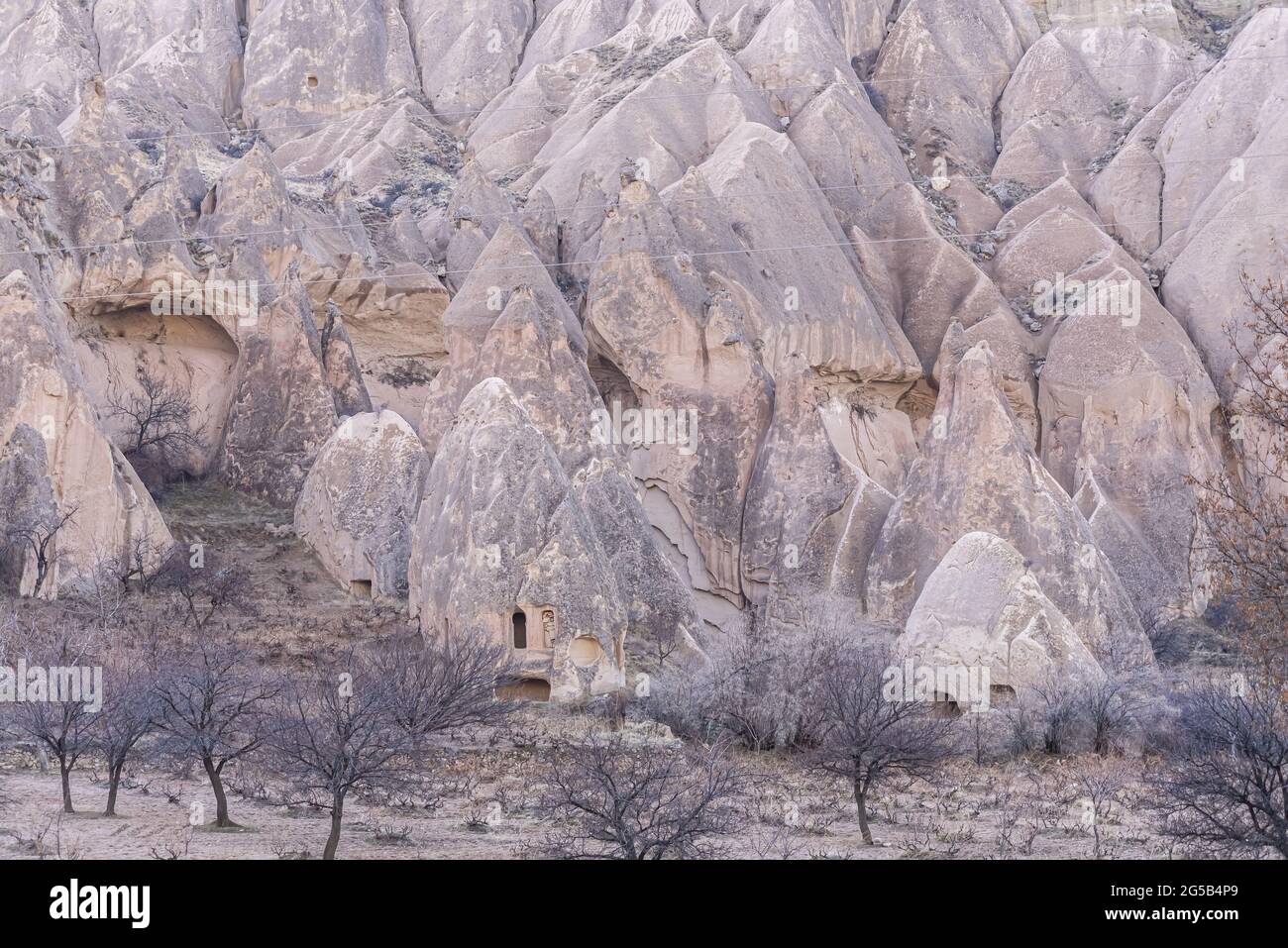 Historical and touristic places in Zelve valley, fairy chimneys, cave ...