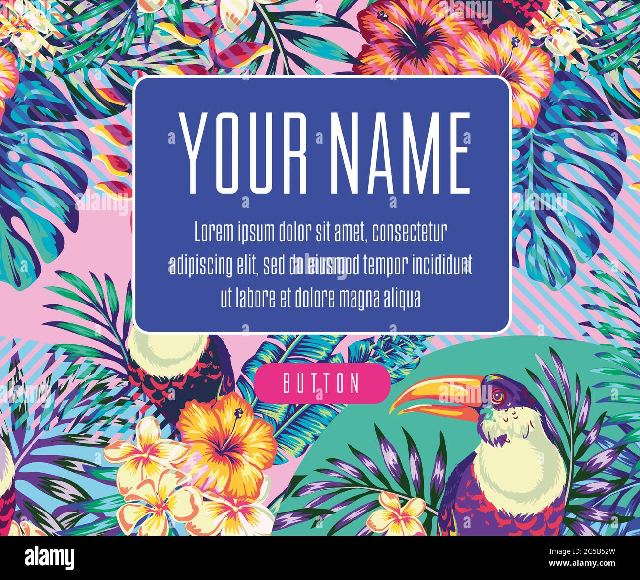 tropical images for banners and social media posts, decorated with ...