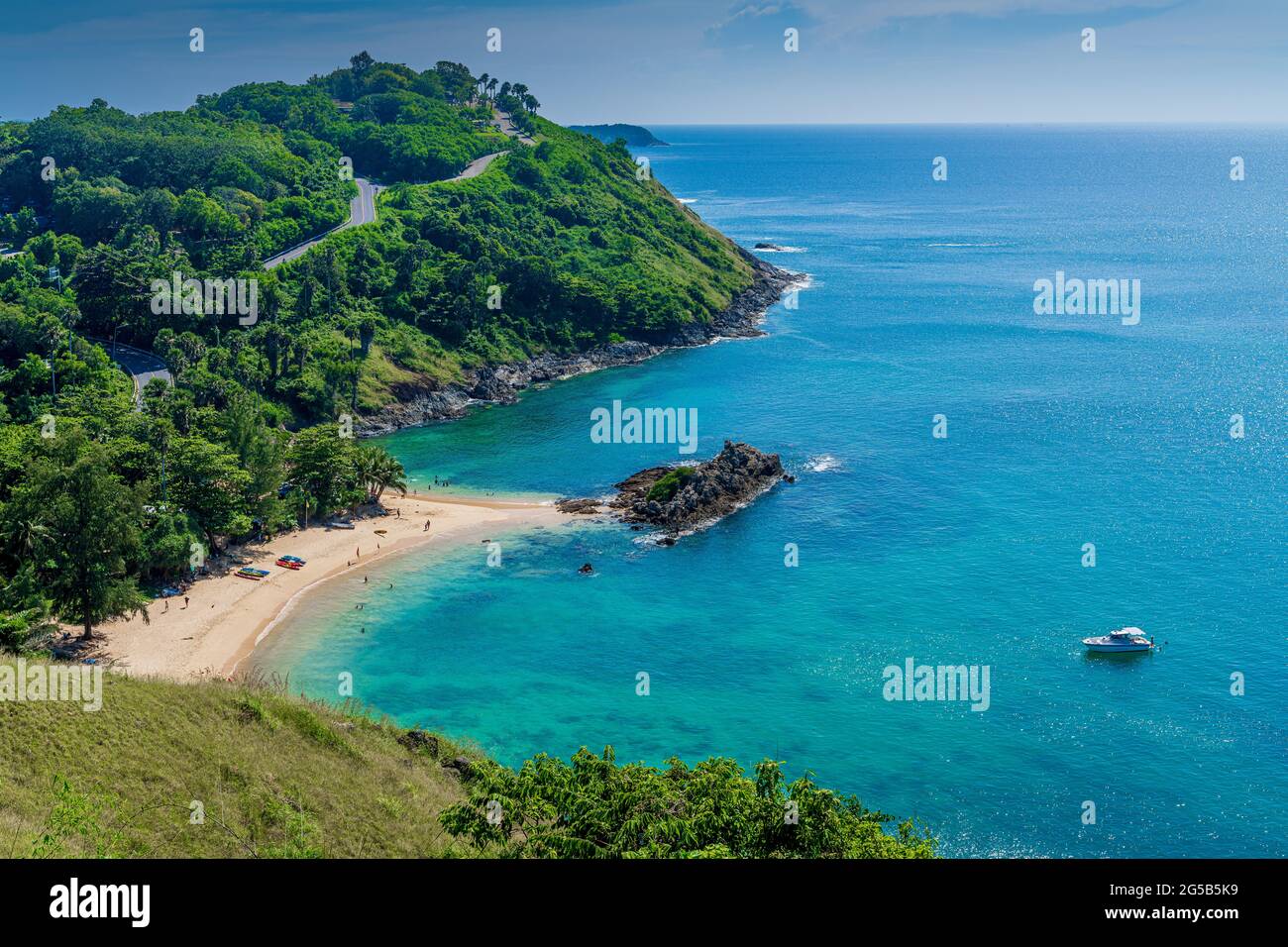 Beautiful Phuket Island, the Andaman Sea and Yanui Beach from Windmill ...