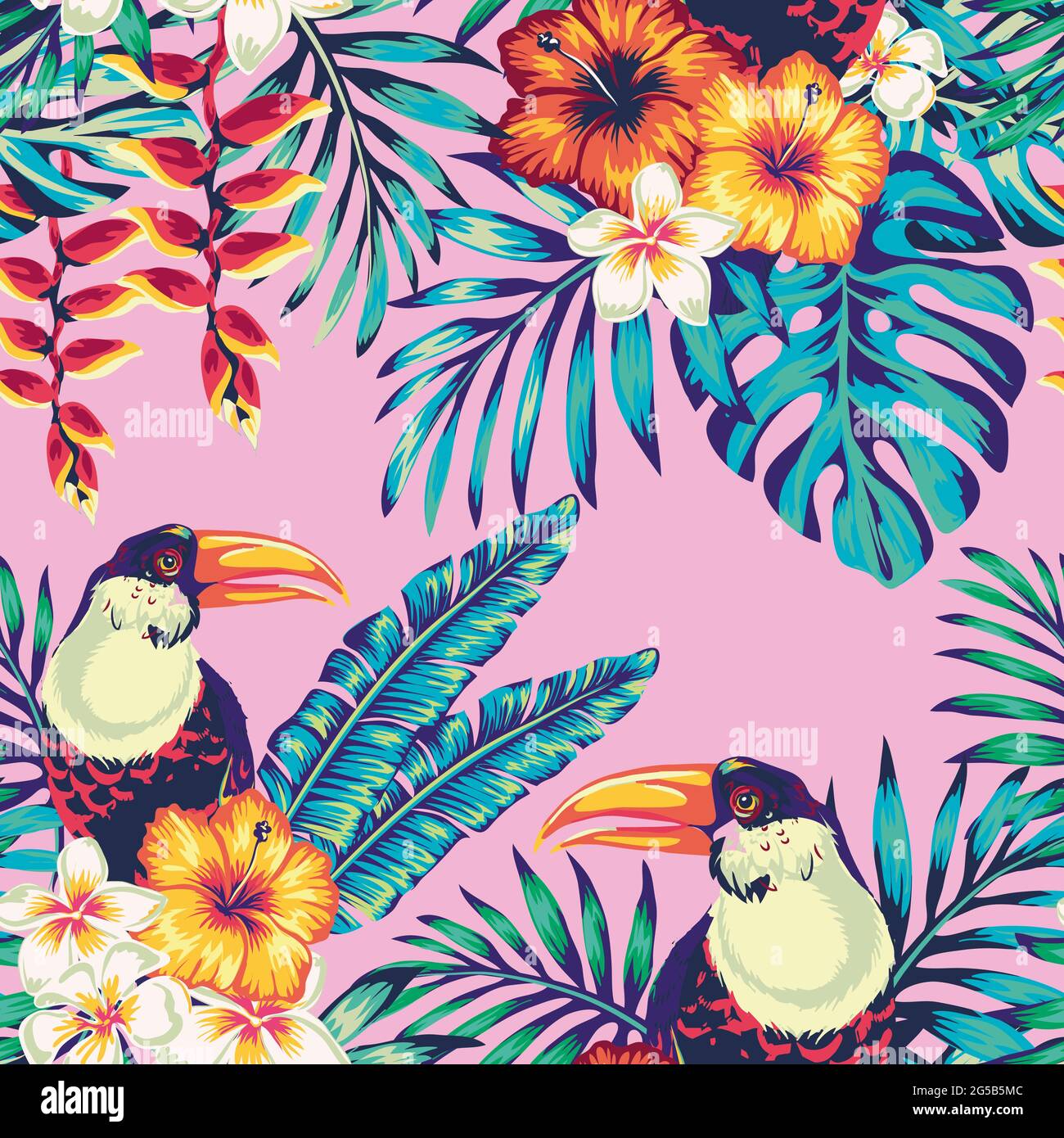Tropical Parrot Pattern