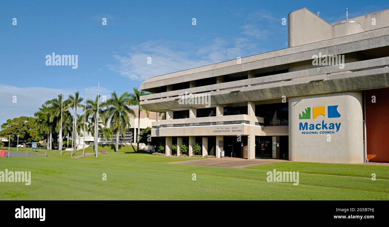 Mackay Regional Council, main office and entrance, in Mackay, north ...