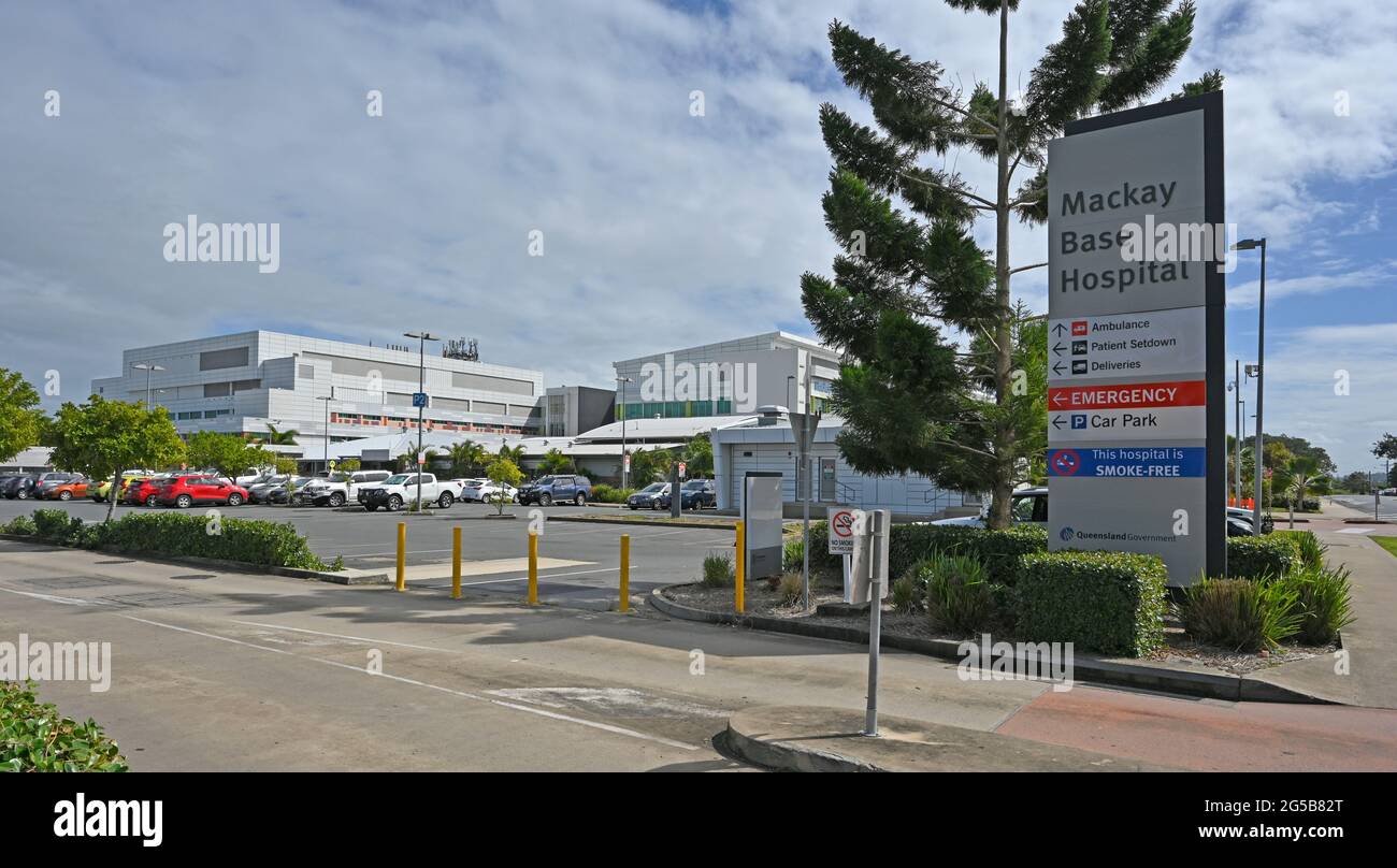 Entrance to Mackay Base Hospital min Mackay, north Queensland ...