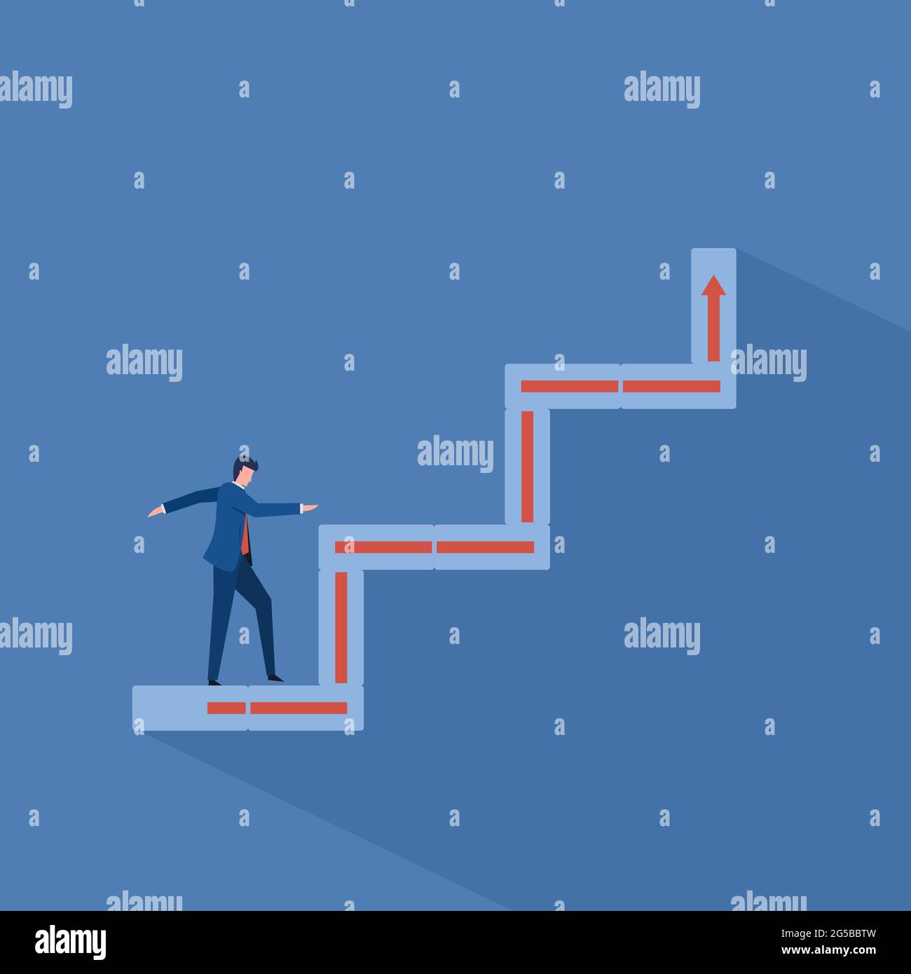 Going up steps Stock Vector Images - Alamy