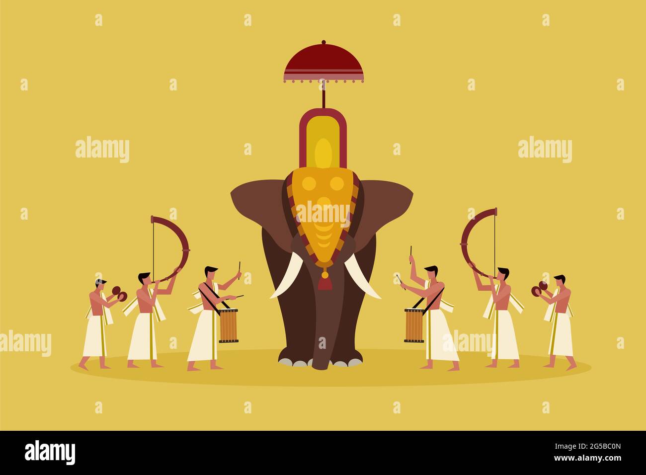 Thrissur pooram festival Stock Vector Images - Alamy