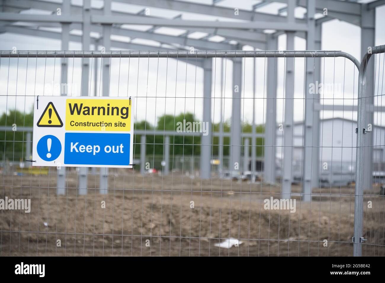 Construction site health and safety message rules sign board signage on ...