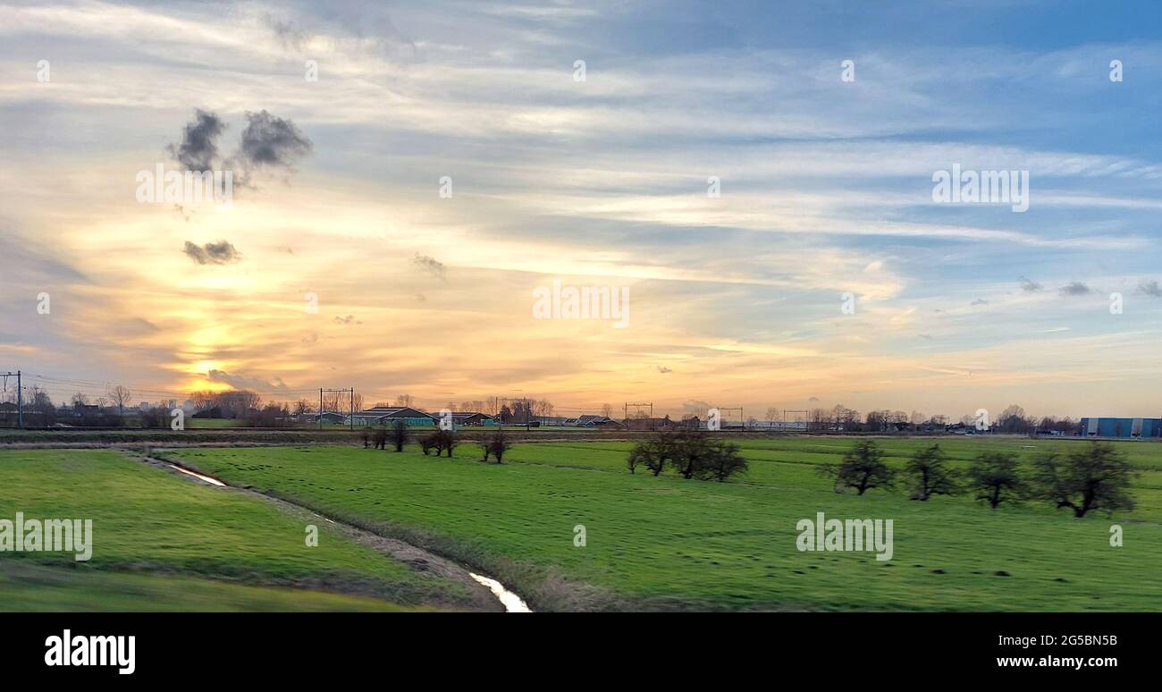 The lowest polder in the Netherlands Zuidplaspolder between Gouda and ...