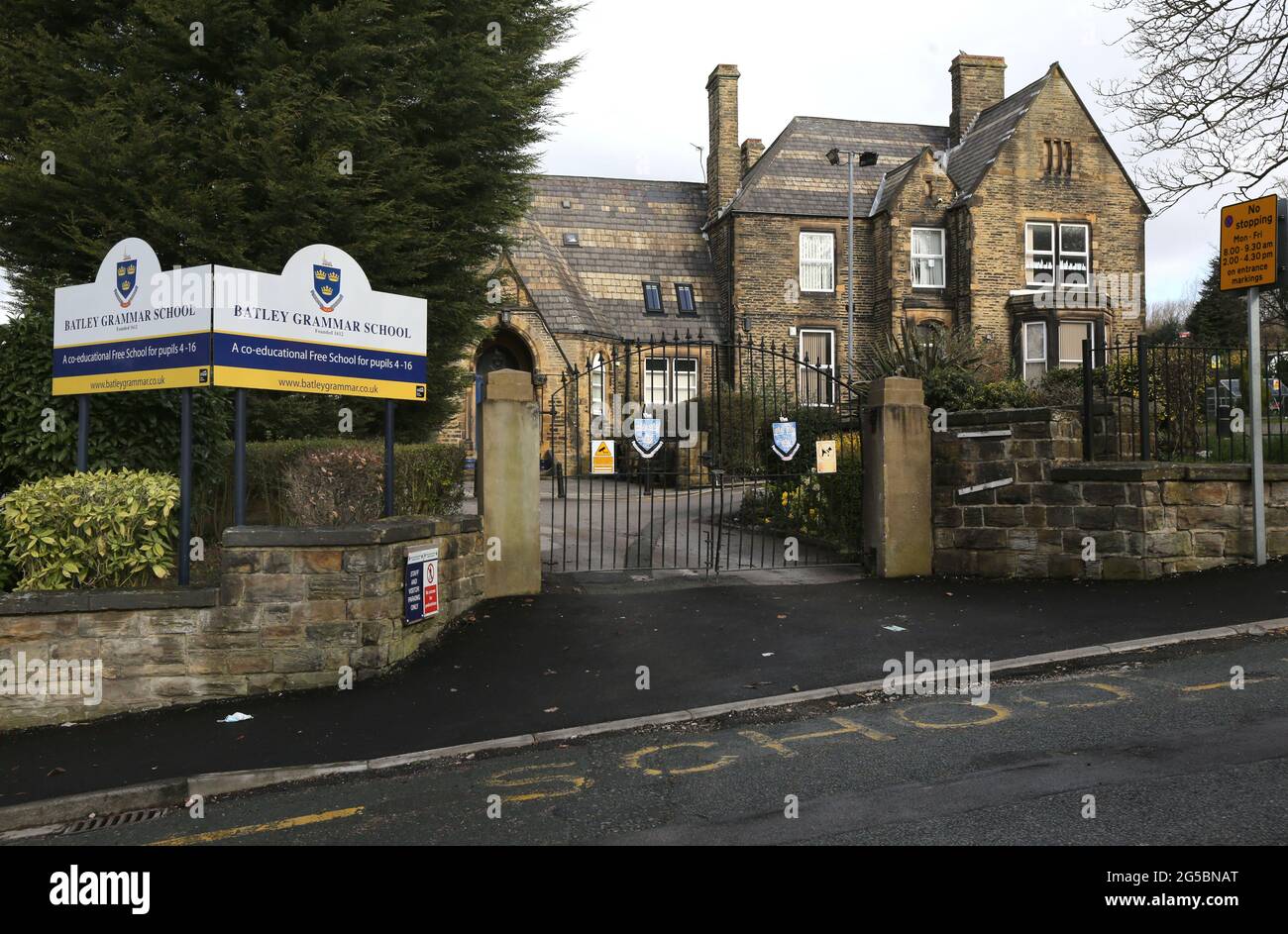 Batley Grammar School, a local grammar school in Batley seen closed.At ...