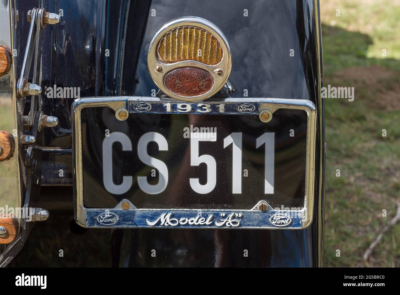 VILLIERSDORP, SOUTH AFRICA - APRIL 12, 2021: Back lights and number ...