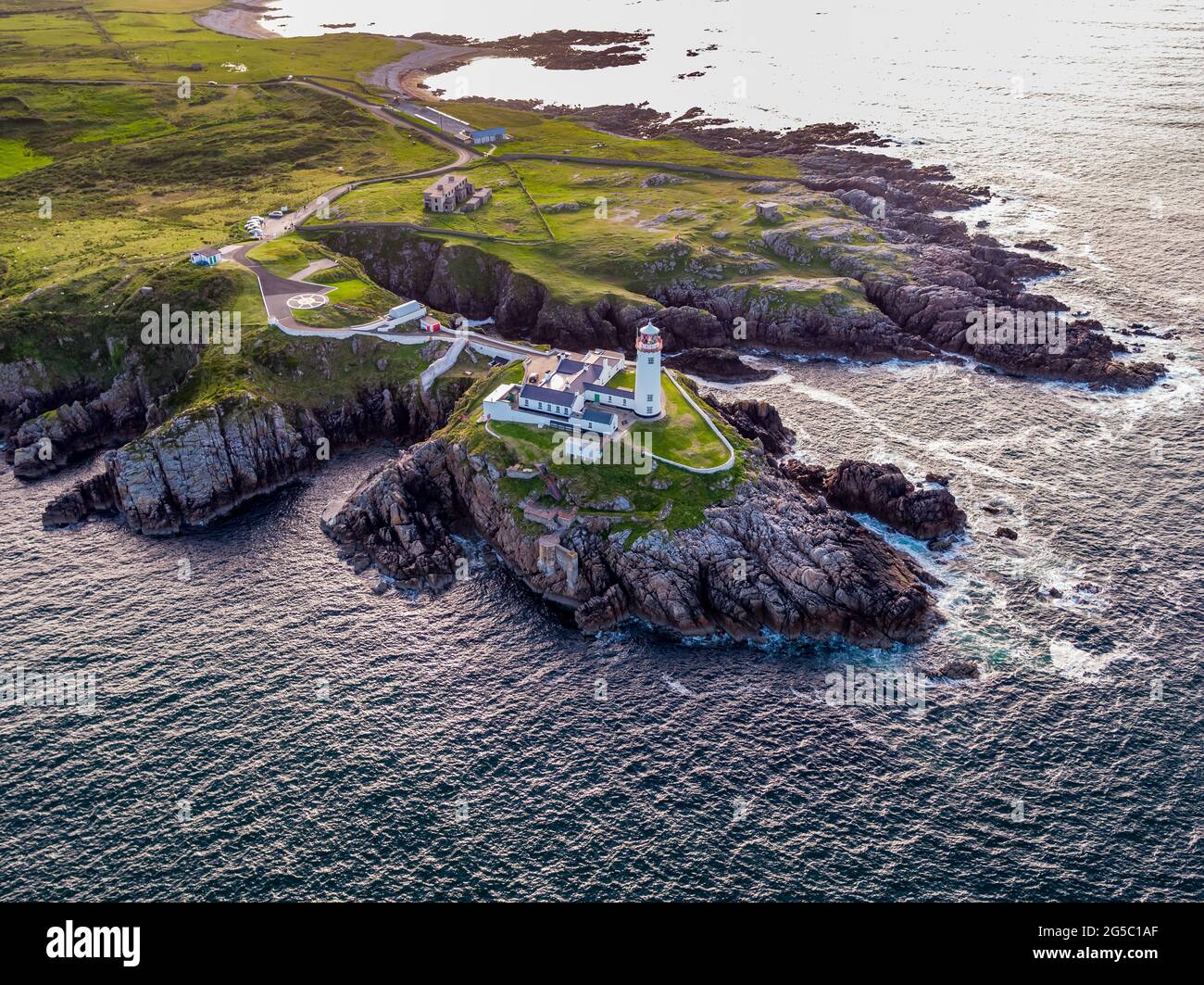 Aerial View of Fanad Head Lighthouse County Donegal Lough Swilly and ...