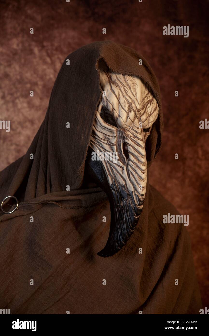 portrait of human-shaped bird causing halloween terror Stock Photo - Alamy