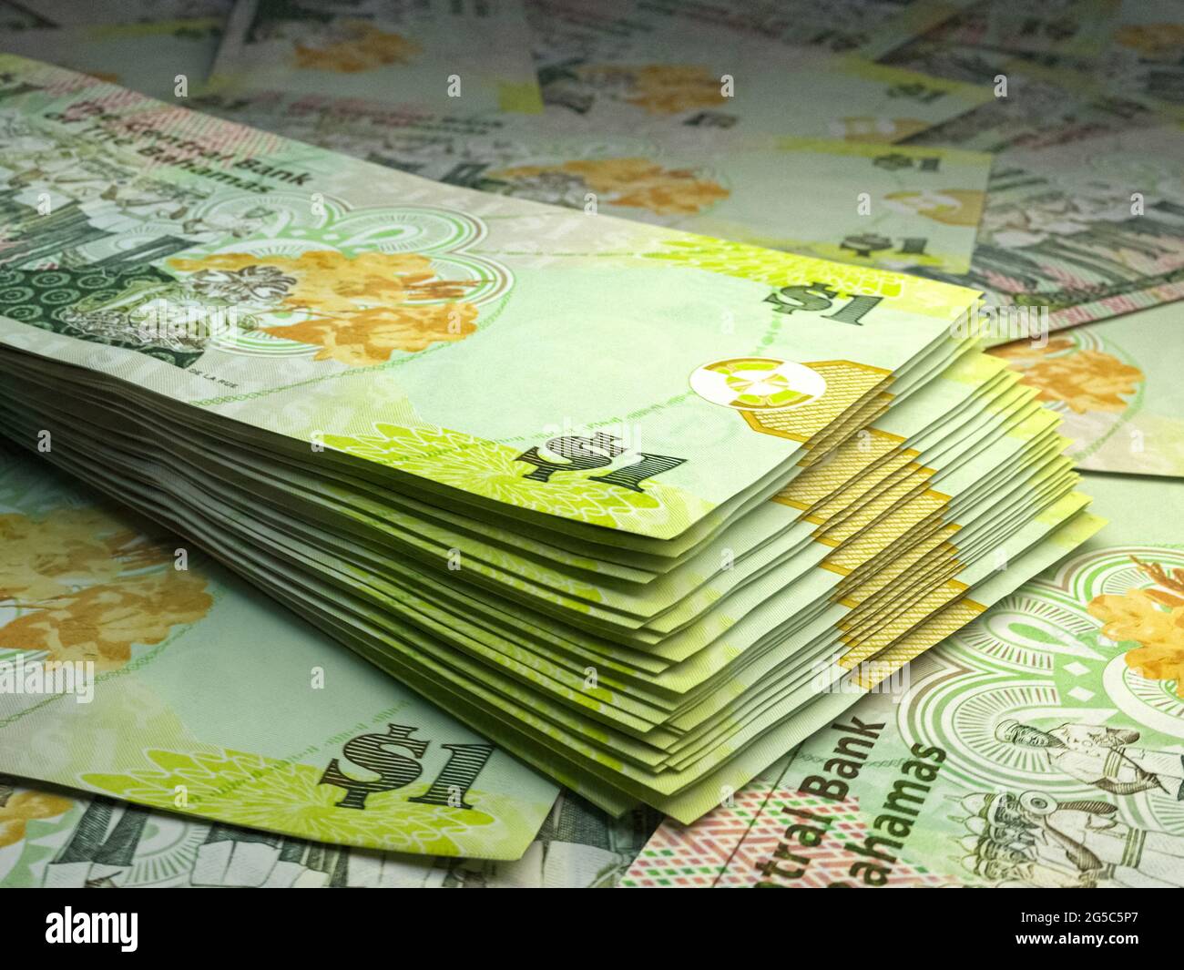 Money of Bahamas. Bahamas dollar bills. BSD banknotes. 1 dollars ...