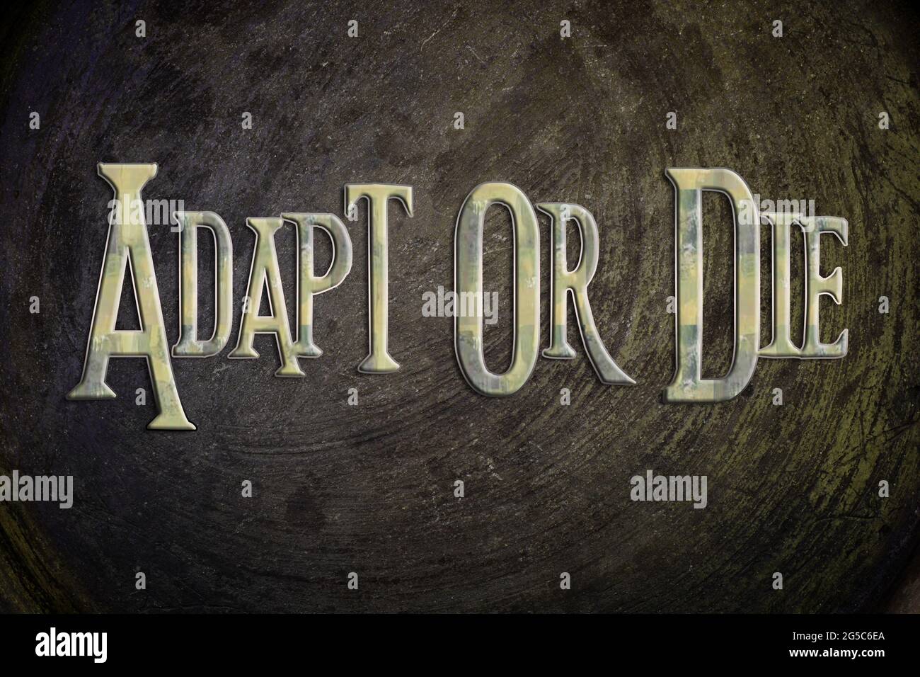 Adapt Or Die Concept text on background Stock Photo - Alamy