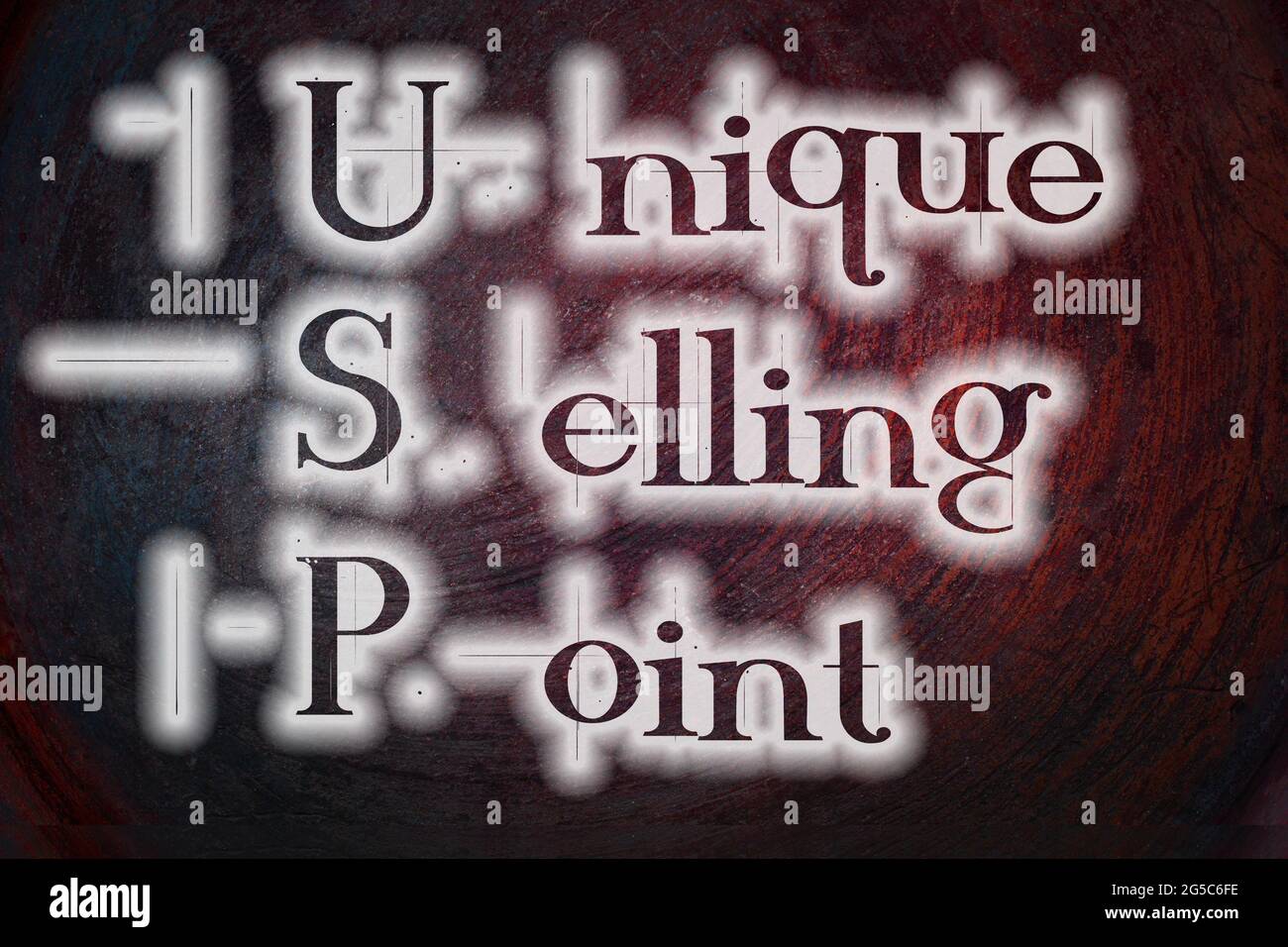 Unique Selling Point Concept text on background Stock Photo - Alamy