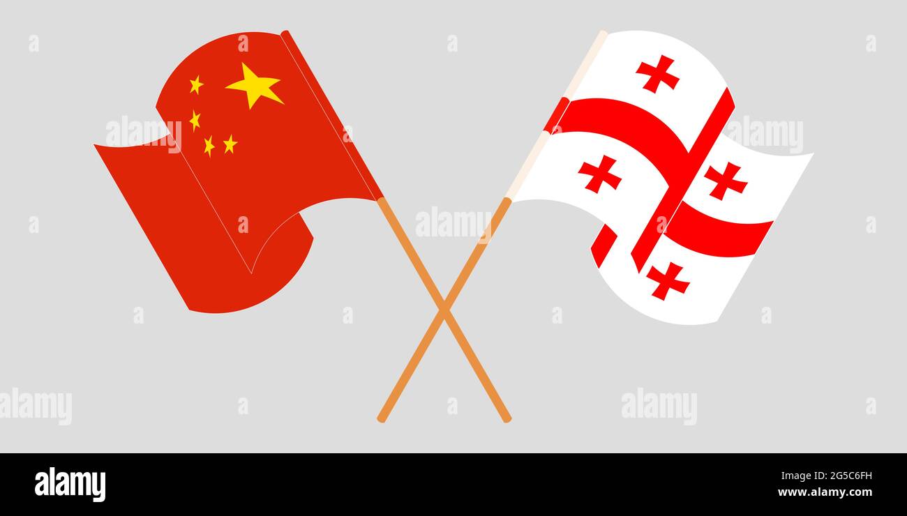 China georgia flag hi-res stock photography and images - Alamy