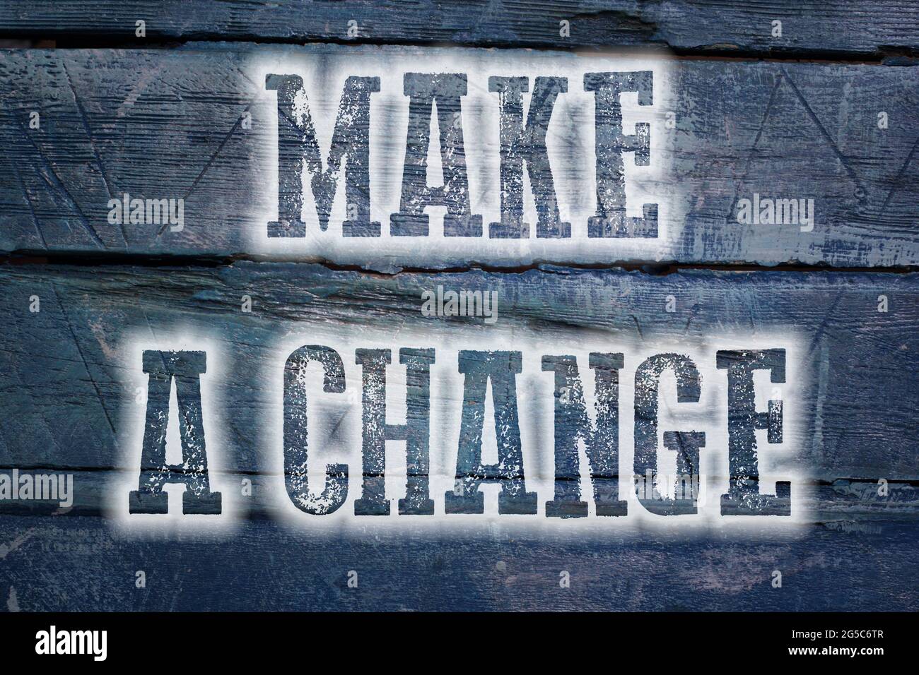 Make A Change Concept text on background Stock Photo - Alamy