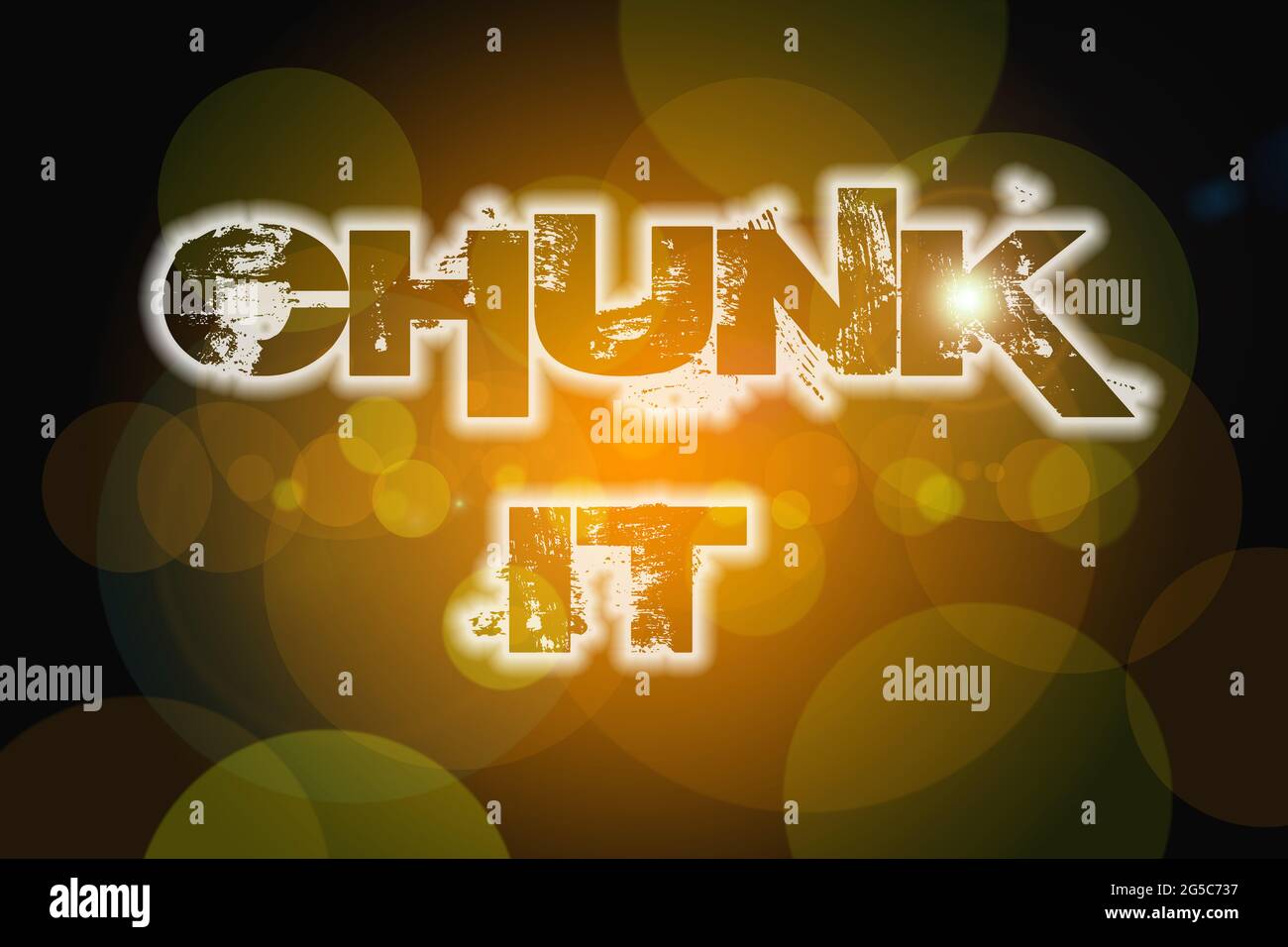 Chunk It Concept text on background Stock Photo - Alamy